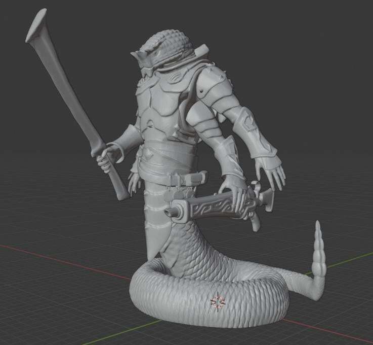 🐍 serpent men・Free 3D File for ・Cults